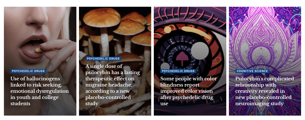 PsyPost - Secção Sobre Substâncias Psicadélicas - SafeJourney